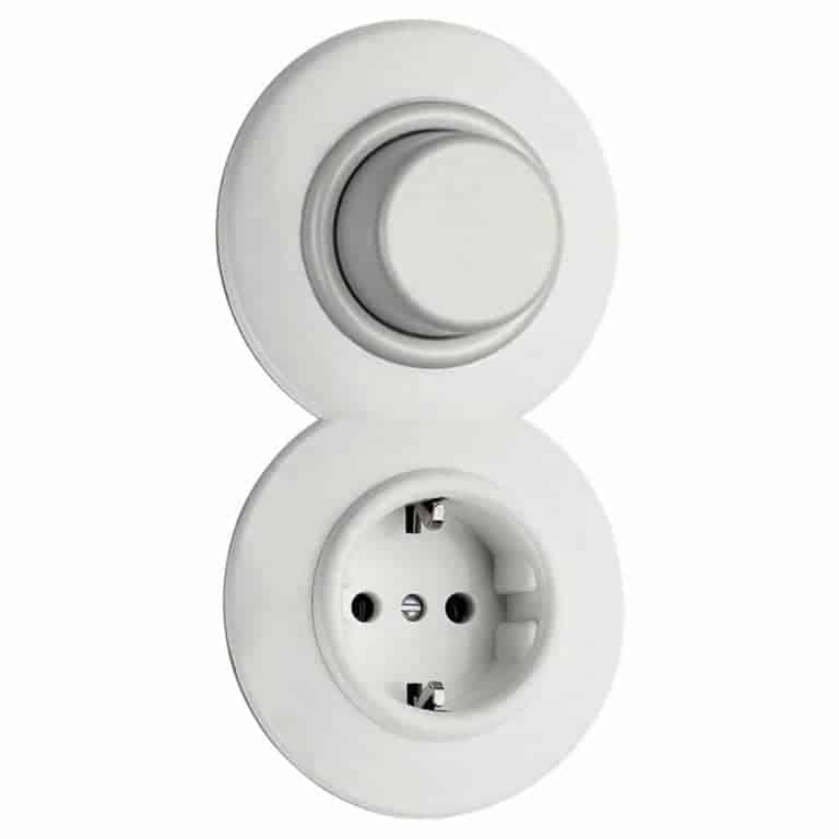Dimmer Pro Led Verlichting 3 – 130W Inbouw Wit Bakeliet • New Bakelite