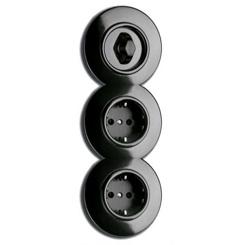 Jaren '30 Universele Dimmer Led 3 - 100W Zwart Bakeliet • New Bakelite